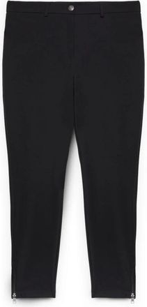 Fiorella Rubino Femme, Pantalons, Noir, Taille: 46 FR Pantalon Skinny avec Zips D&eacute;coratifs