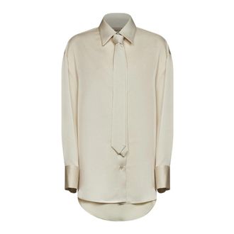 Blanca Vita Hemdkragen mit Schleife- Oversized-Schnitt - - Blouses & Shirts - Damen - Beige - M