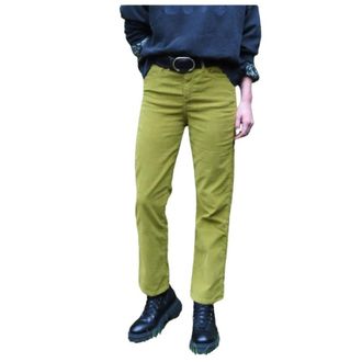 Islow High-Waist Straight-Leg Jeans - - Trousers - Damen - Gr&uuml;n - W26