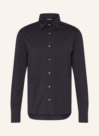 Ermenegildo Zegna Zegna Jerseyhemd Regular Fit blau