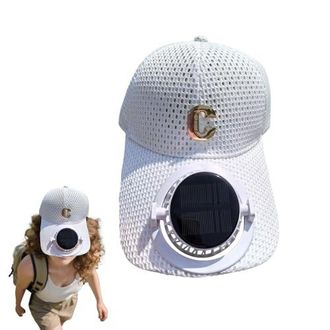 Generico Chapeau de ventilateur solaire, chapeau de soleil avec ventilateur et recharge USB | protection solaire unisexe à 3 vitesses pour homme femme, voyage,
