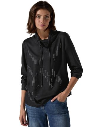 Cecil Damen B344949 EOS_Hotfix Blouse, Schwarz, S EU