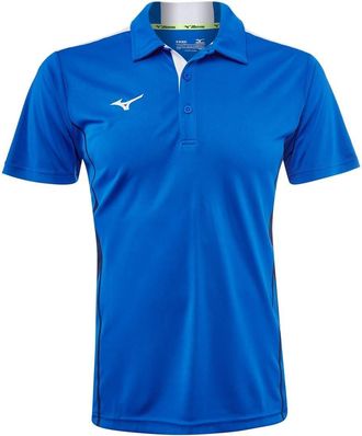 Mizuno Hex Rect Poloshirt f&uuml;r Herren M Royal/Wei&szlig;