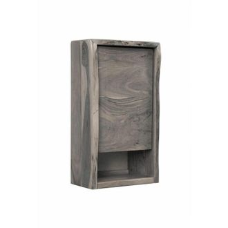 Massivmoebel24 H&auml;ngeschrank Akazie 40x20x70 grau lackiert pure acacia 602