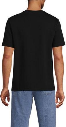 Lands End Deluxe Soft T-Shirt, Herren, Gr&ouml;&szlig;e:52-54 regular, Schwarz, Baumwolle/Polyester/Baumwoll-Mischung, by Lands End