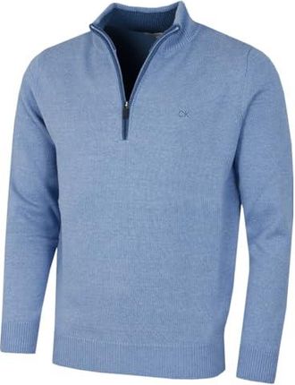 Calvin Klein Pull de Golf CK 2023 pour Homme - Ciel chiné - XXXXXL