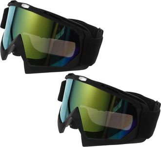Yarnow 2 Paar Motocross Brillen mit Klarem Sichtfeld Winddichte Schutzbrillen f&uuml;r Herren Damen Leichte Outdoor Sportbrillen f&uuml;r Radfahren Motorrad Skifahren