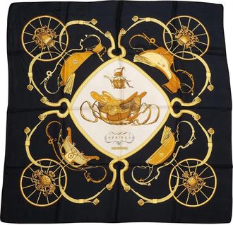 Herm&egrave;s T&uuml;cher & Schals - Hermes Classic Springs Silk Carre 90 Scarf Tuch - Gr. unisize - in Schwarz - f&uuml;r Damen