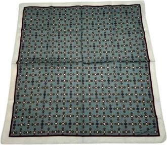 Gucci Pre-owned Paolo Vintage Horsebit Scarf - Femme - Pre-owned - Bleu - Taille: ONE Size