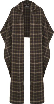 Cortana Femme, Vestes, Brun, Taille: ONE Size Salon, &eacute;charpe capuche jacquard marron