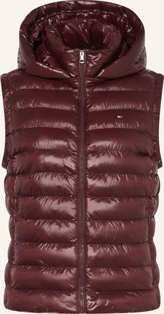 Tommy Hilfiger Steppweste Mit Abnehmbarer Kapuze rot