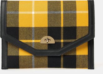 The Cambridge Satchel Company The Twist Lock Pouch - Black with Yellow Tartan