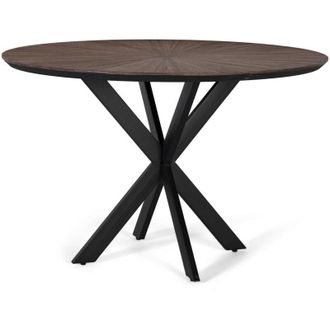 Giner&Colomer Giner Y Colomer - Table &agrave; manger ronde en bois de teck recycl&eacute;, diam&egrave;tre 120 cm