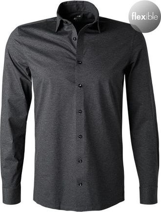 Olymp Herren Hemd grau Slim Fit