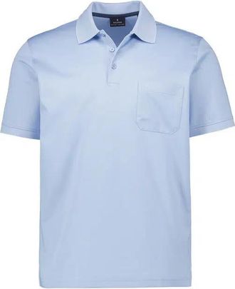 Ragman Herren Polo-Shirt blau Baumwoll-Jersey