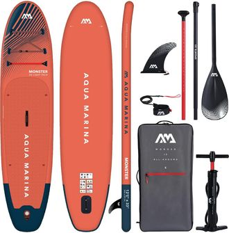 Aqua Marina Fusion Aufblasbares Stand Up Paddle Board, Allround-iSUP, 3,3 m/15 cm Komplettpaket mit Aluminium-SPORTS III-Paddel, Pumpe, Sicherheitsleine, Rucksack