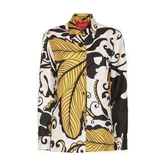 La DoubleJ Femme, Blouses et Chemises, Multicolore, Taille: 38 FR Chemise en soie twill