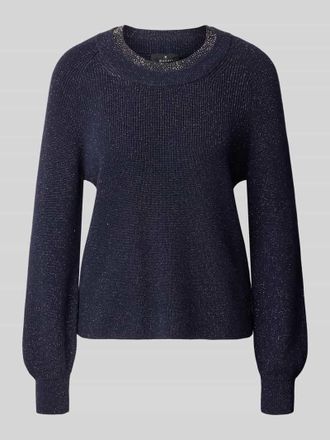 Monari Pullover mit schimmerndem Schmuckkragen