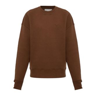 Ami Baumwoll-Rundhals-Sweatshirt - - Sweatshirts & Hoodies - Herren - Braun - 3XL