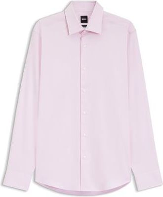 HUGO BOSS Chemise manches longues en rati&egrave;re de coton