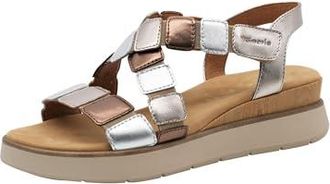Tamaris Comfort sandales plates femme cuir &eacute;t&eacute;, Metallic Comb, 38 EU