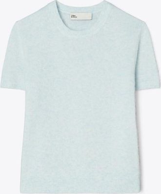 Tory Burch Damen T-Shirt aus Kaschmir und Seide