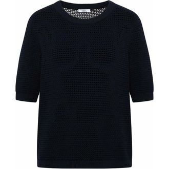 Cecil Strickpullover mit Rundhalsausschnitt - - Knitwear - Damen - Blau - M