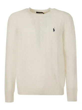 Polo Ralph Lauren Pull Col Rond - Crème