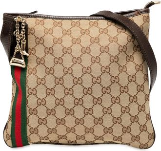 Gucci Hobo Bags - GG Canvas Jolicoeur Crossbody - Gr. unisize - in Braun - f&uuml;r Damen