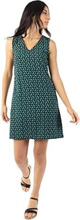 Coton Du Monde | Robe Courte légère sans Manche LIZENA imprimé Ethnique Vert 50