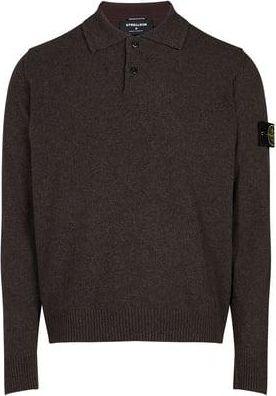Stone Island Polo droit en laine vierge