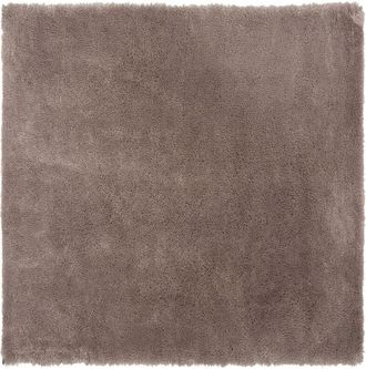 Beliani Beliani - Teppich Hellbraun 200 x 200 cm Shaggy mit Kuschelfaktor Getuftet Quadratische Form Modern