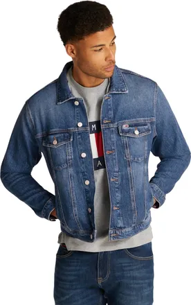 Tommy Jeans Herren Jeansjacke Ryan Brusttaschen, Blau (Denim Dark), XS