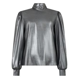 Alberta Ferretti Femme, Blouses et Chemises, Gris, Taille: 38 FR Blouse Brillante