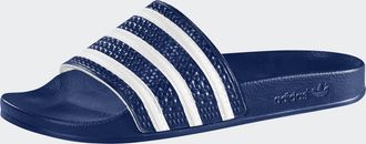 adidas Badesandale ADIDAS ORIGINALS ADILETTE, Damen, Gr. 40,5, blau (adiblau, wei&szlig;, adiblau), Synthetik, Schuhe Schlappen Badelatschen Pantolette, Topseller