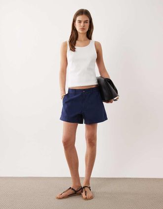 Polo Ralph Lauren Shorts aus Webstoff in Marineblau-Navy