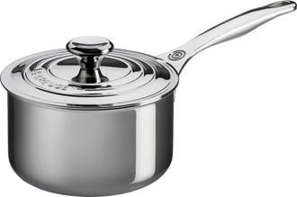 LE CREUSET 3-Ply SS 18cm Saucepan with Lid and HH