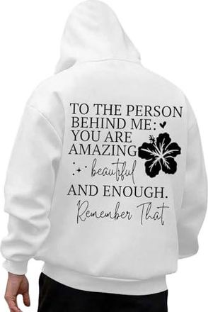 Generic 2026 Pull à capuche à manches longues et poche pour homme et femme Motif noix de coco, blanc, XXL