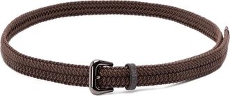 Brunello Cucinelli braided cotton belt - Braun
