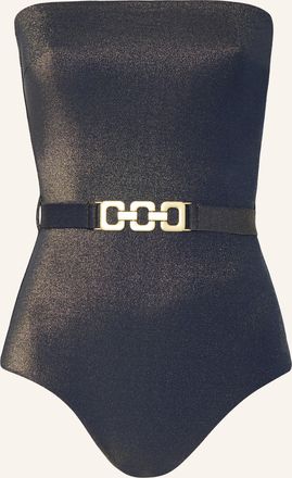 Zimmermann Bandeau-Badeanzug Aster Mit Glitzergarn schwarz