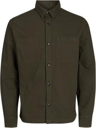 Jack & Jones Jcologan Ripstop Overshirt Ls Chemise de Loisirs, Marron, L Homme