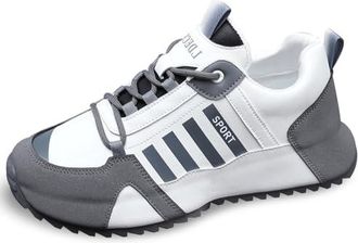 Generic Eestfy Baskets Homme Grande Taille d&eacute;contract&eacute;es, Tige PU avec Mesh Respirant, Semelle Souple PVC pour Amorti et Massage, Lacets, Chaussures Basses po