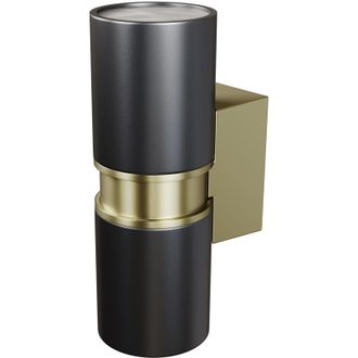 Maytoni Maytoni Bowery Applique dext&eacute;rieur noire, laiton, IP54, 2 ampoules GU10
