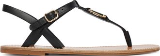 Tommy Hilfiger Sandalen Tommy Hilfiger Leather Thong Sandal FW0FW09127 Schwarz
