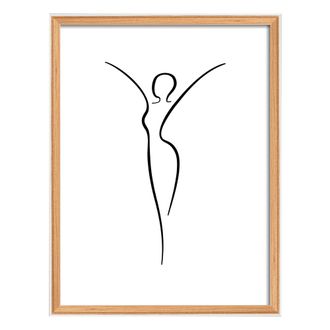 Walther Design Bilderrahmen Silhouette Holzrahmen, 40x50 cm, buche, NW050P