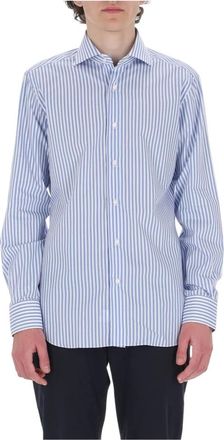 Barba Homme, Chemises, Bleu, Taille: L Camicia rigata Journey