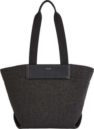 Calvin Klein Damen Shopper aus Bast MEDIUM
