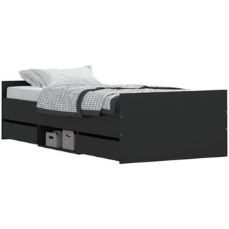 vidaXL Bettgestell mit Kopf- und Fußteil Schwarz 90x190 cm vidaXL