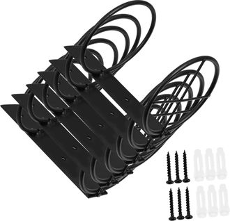 Angoily 6 St&uuml;ck Wandmontierter Weinflaschenhalter aus Eisen Einzel flaschenhalter mit Elegantem Design Platzsparendes Weinregal f&uuml;r K&uuml;che Bar Esszimmer zur St