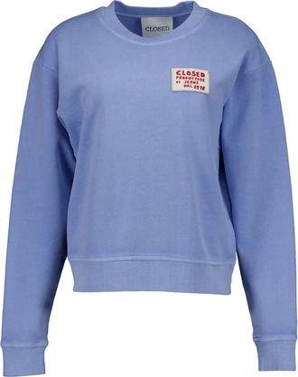 Closed Femme, Sweatshirts et sweats &agrave; capuche, Bleu, Taille: 38 FR Pull ras du cou basique